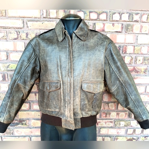 Vintage | Jackets & Coats | Vintage 8s Flight Club Leather Bomber ...